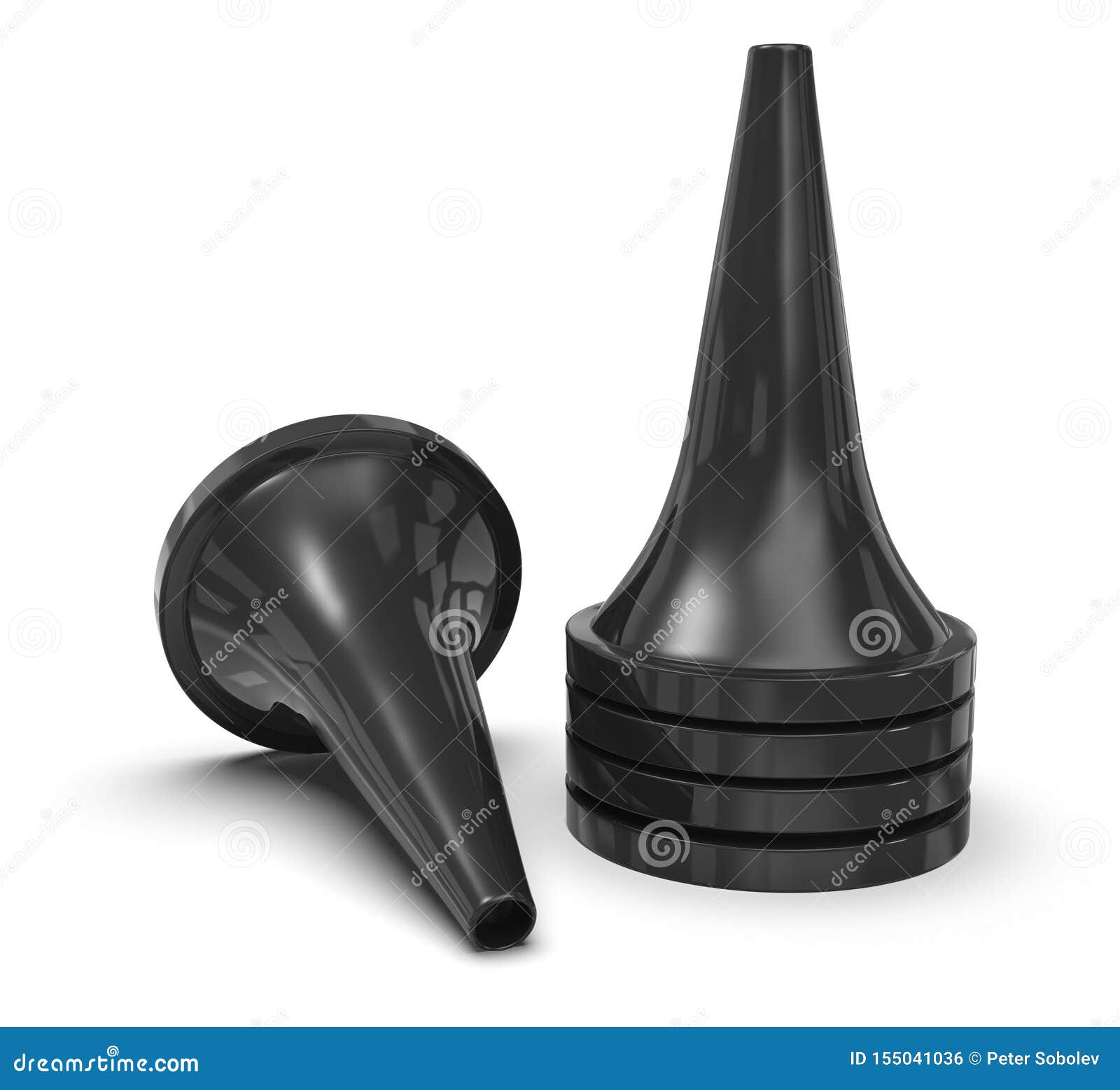 Ear specula stock photo. Image of black, cone, physiology - 155041036