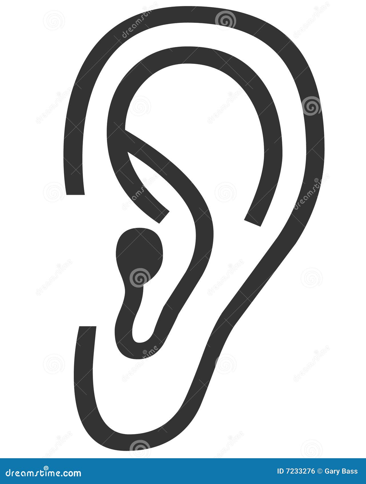 Ear Symbol Royalty Free Stock Image - Image: 7233276