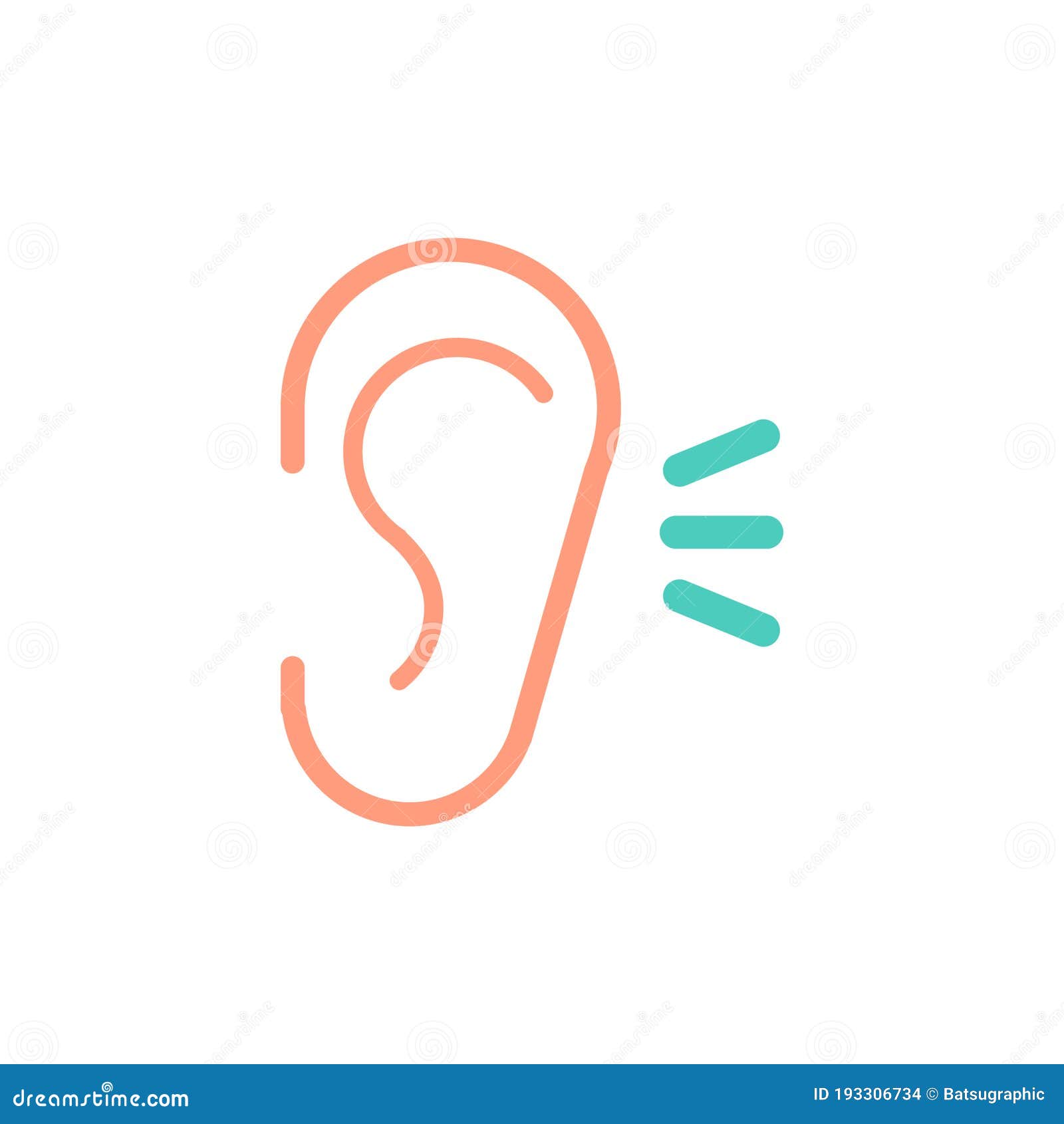 Ear Vector Icon Logo Design Stock Vector - Illustration of audible ...