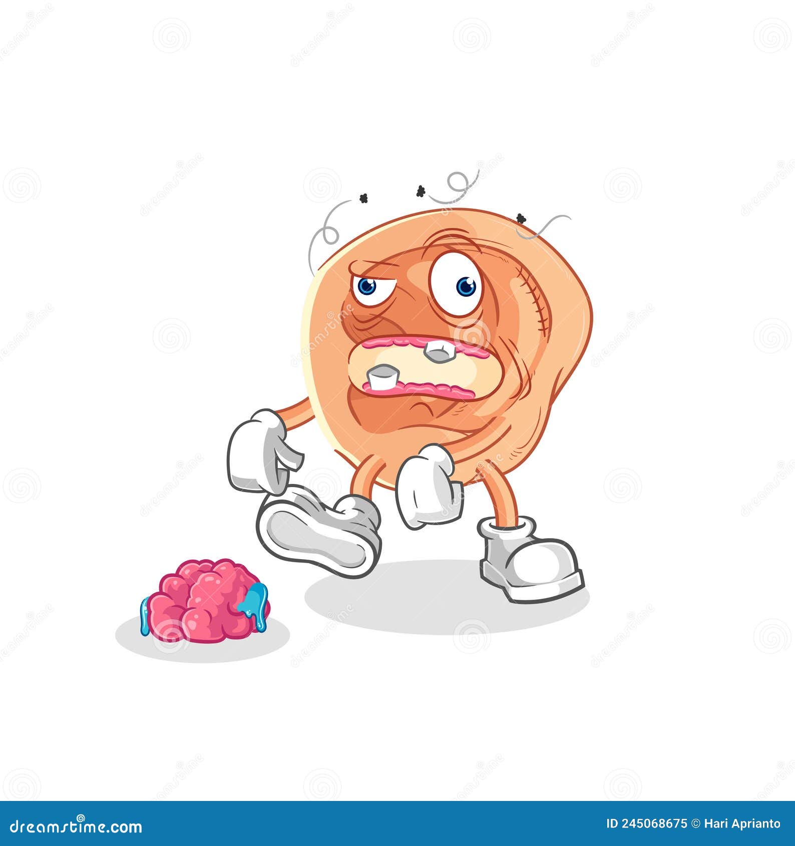 Ear Zombie Character.mascot Vector Stock Vector - Illustration of hear ...