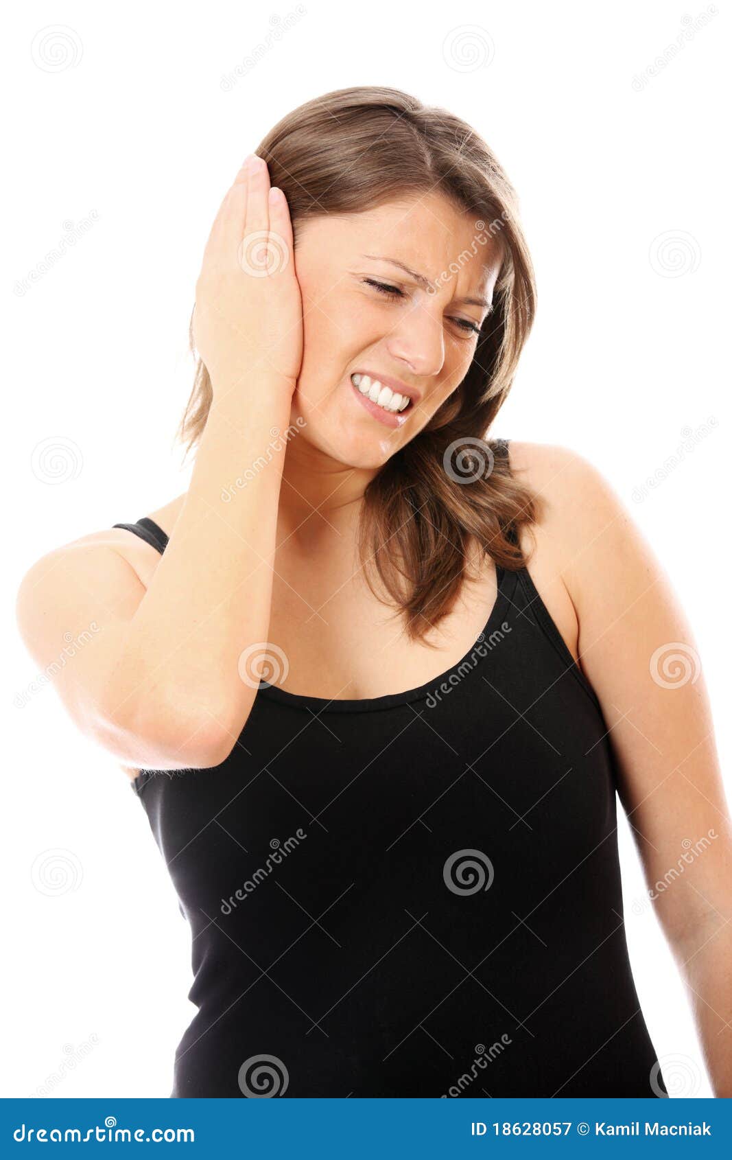 Earache stock image. Image of headache, human, portrait - 18628057