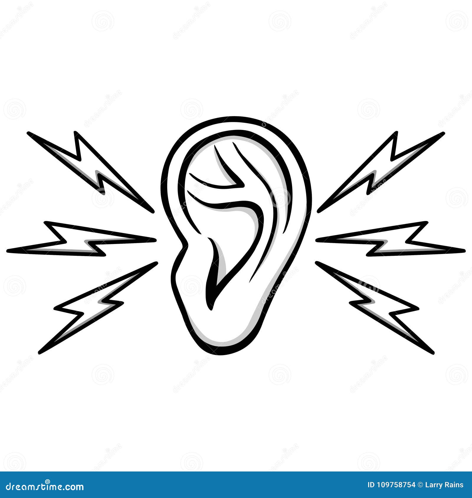 Earache Illustration stock vector. Illustration of pain - 109758754