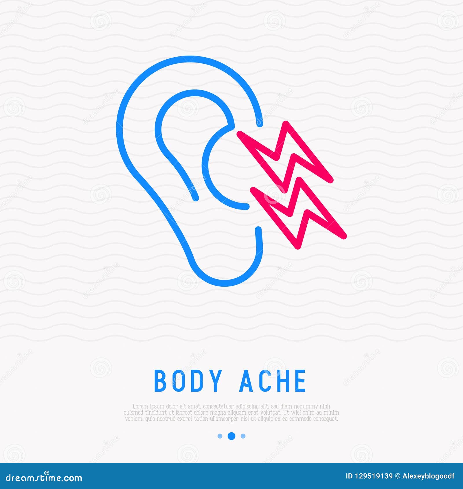 Earache Icon. Otitis Sign. Hearing Problem With Pain Symbol. Flat Style ...