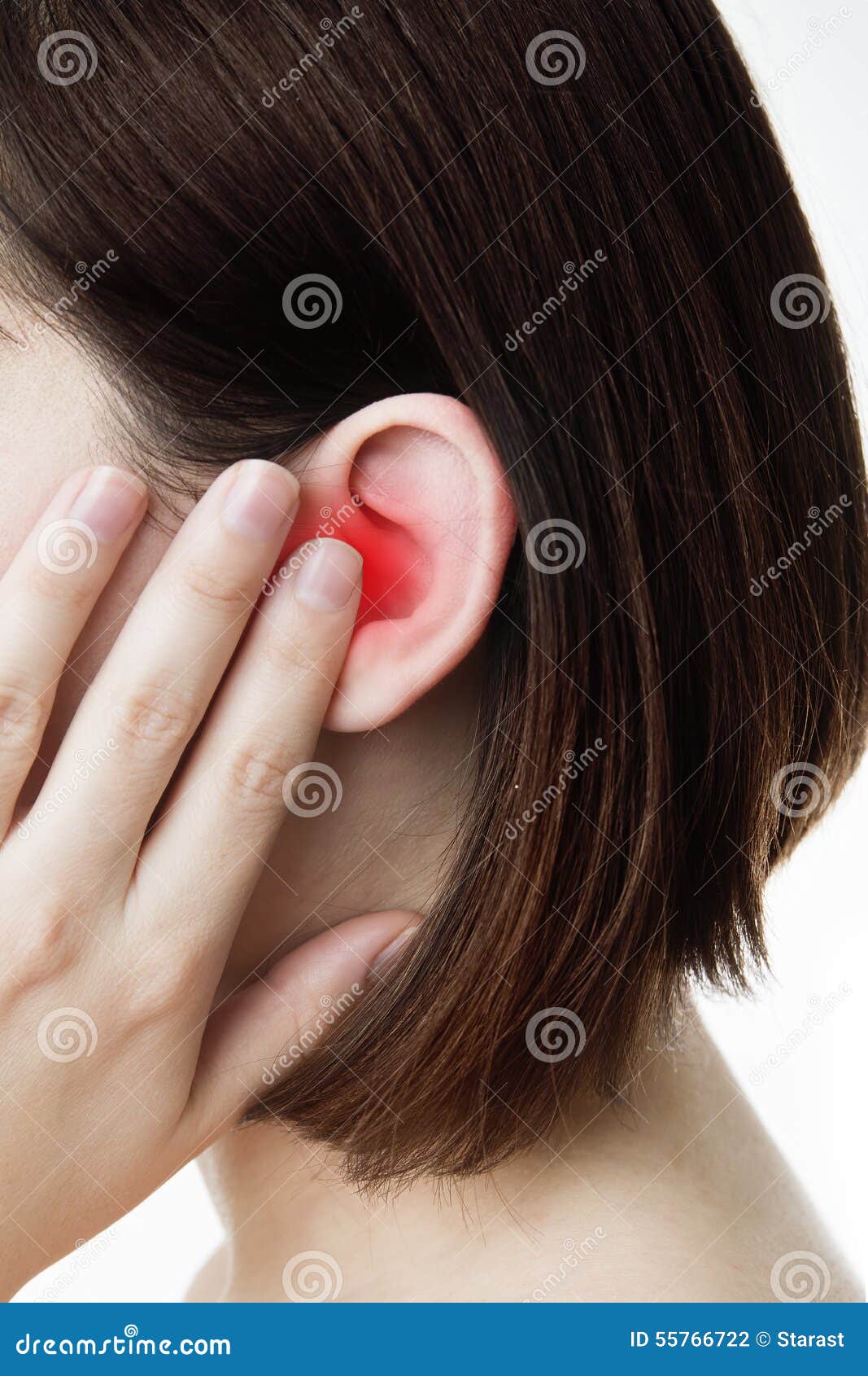 Earache stock photo. Image of earache, hand, anatomy - 55766722