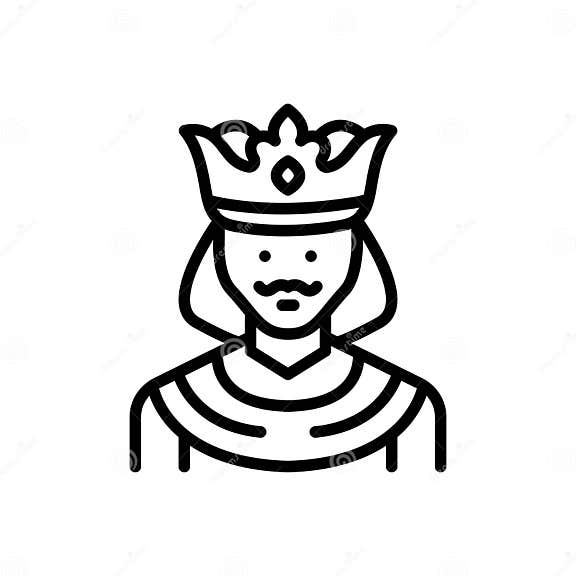 Black Line Icon for Earl, Medieval and Monarch Stock Illustration ...