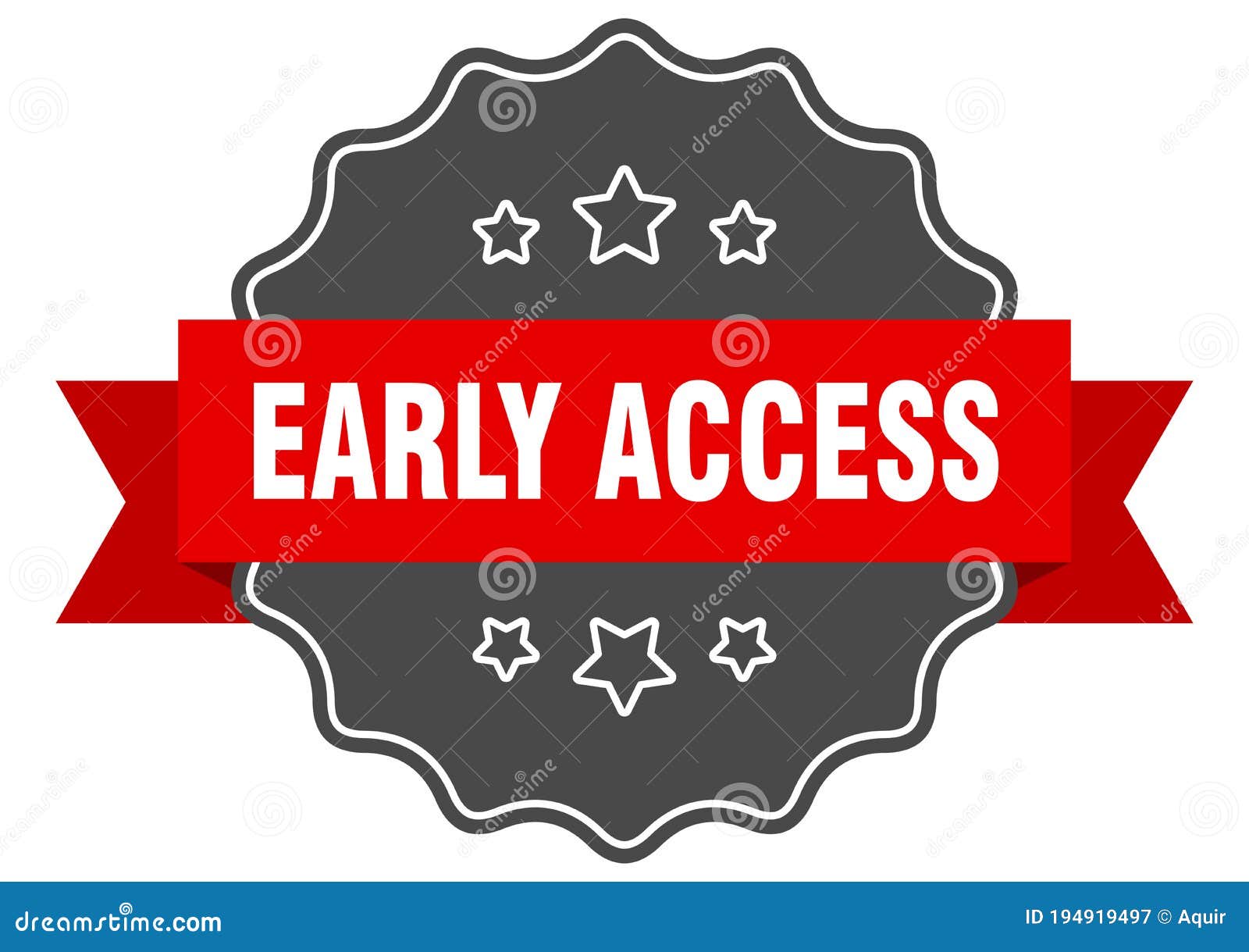 Early Access Label. Early Access Isolated Seal. Sticker. Sign Stock ...
