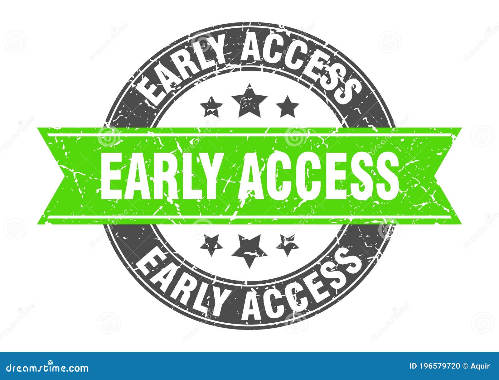 Early Access Round Stamp with Ribbon. Label Sign Stock Vector ...