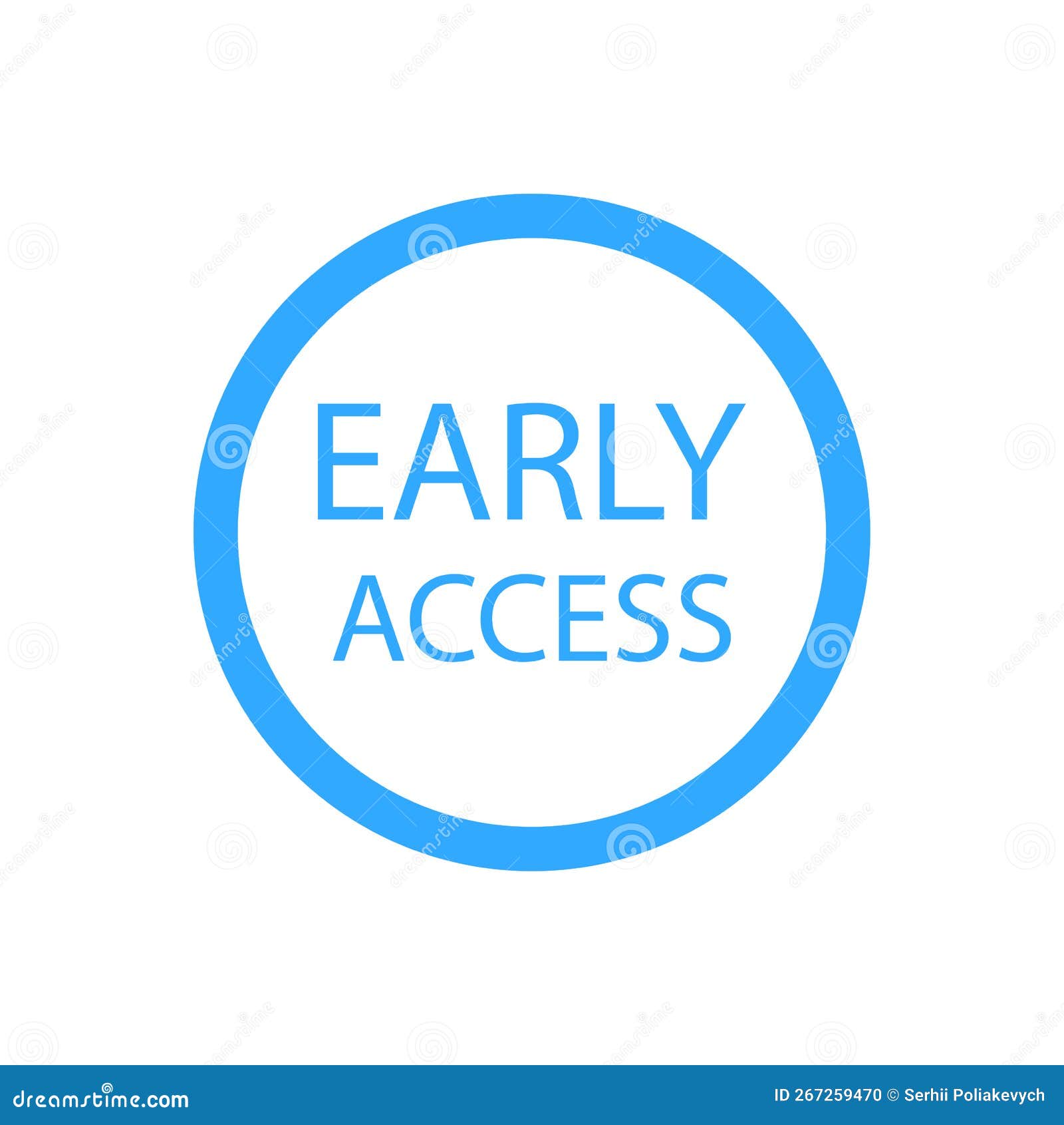 Early Access on White Background. Icon Symbol. Vector Illustration ...