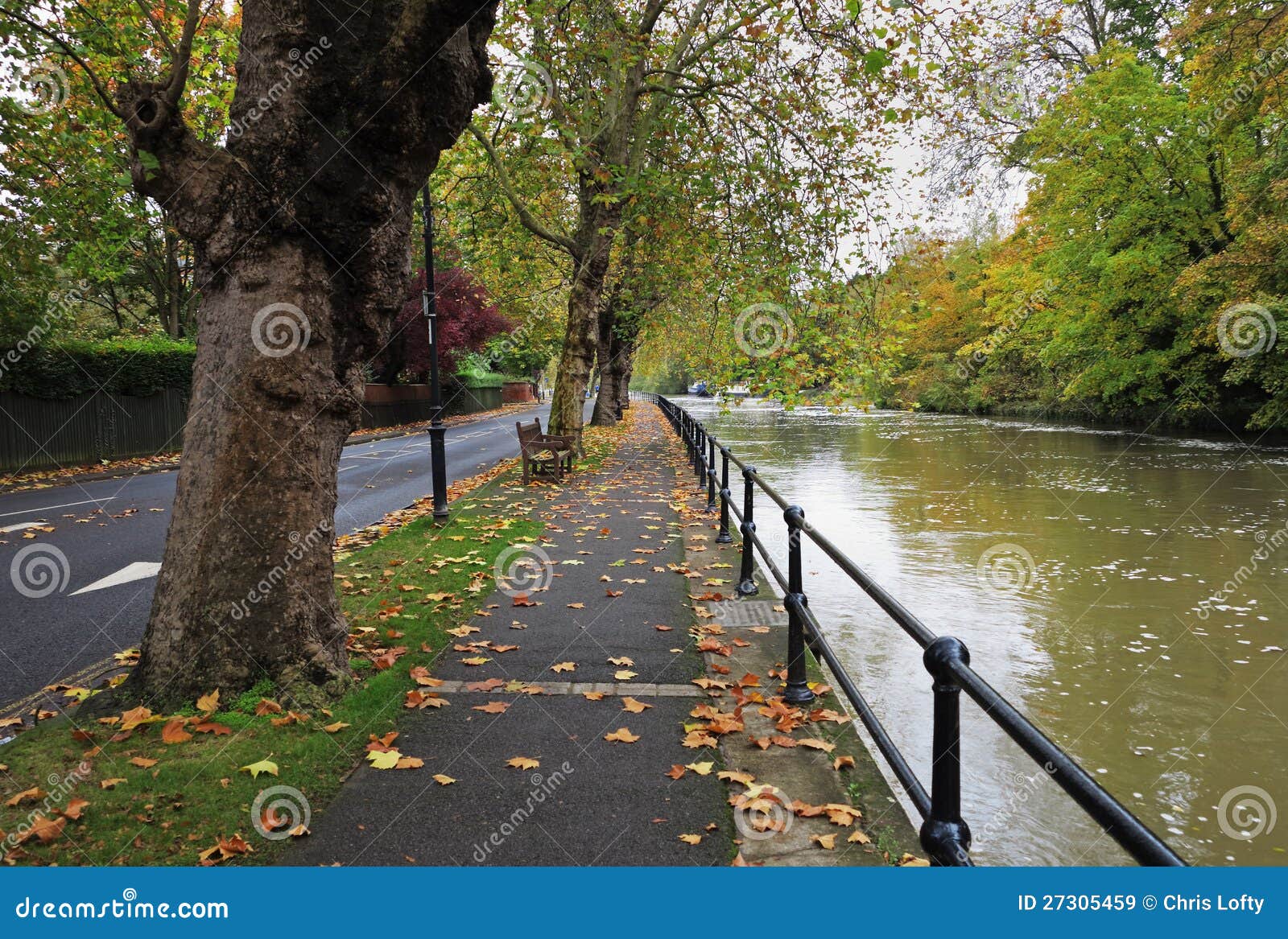 Early Autumn by the River Thames in England Stock Image - Image of ...