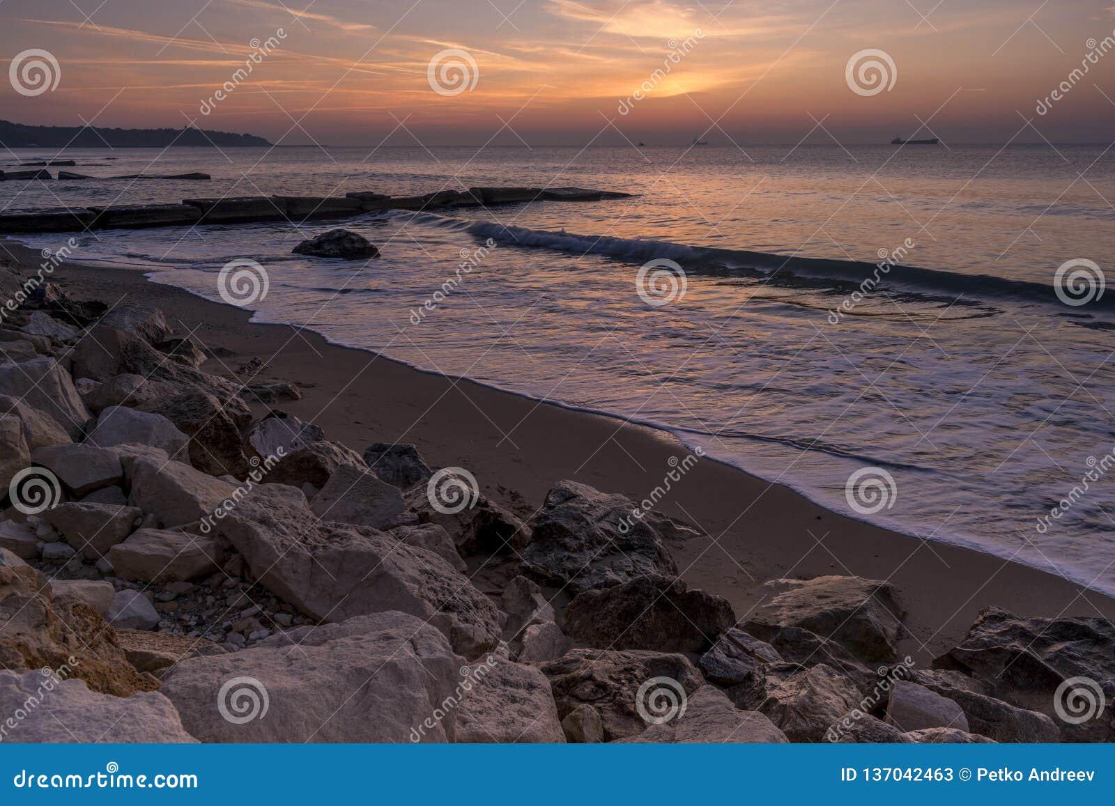 Early Autumn Sea Sunrise at the Beach Stock Image - Image of ocean ...