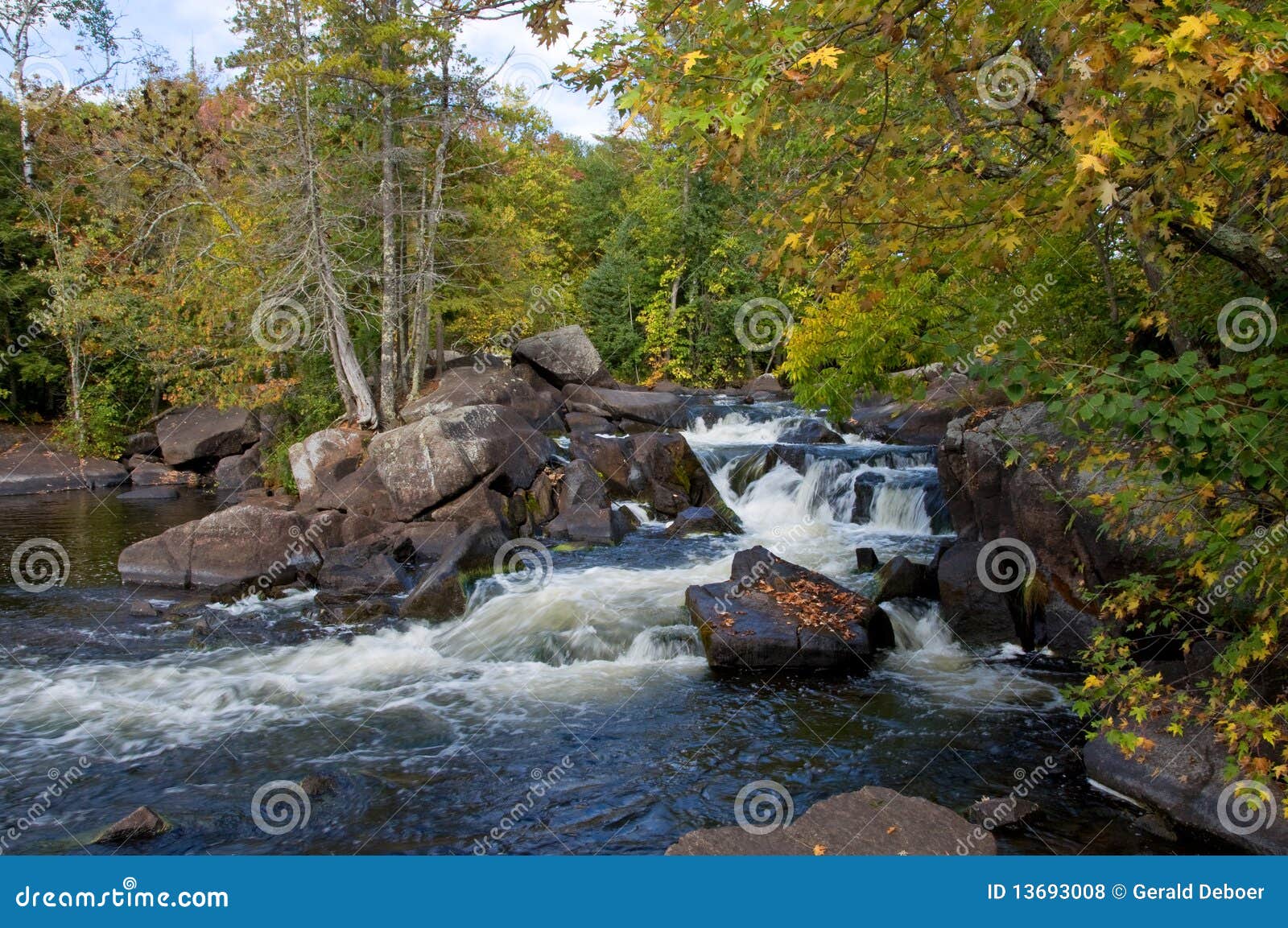 Early Autumn Waterfalls stock photo. Image of waterfalls - 13693008