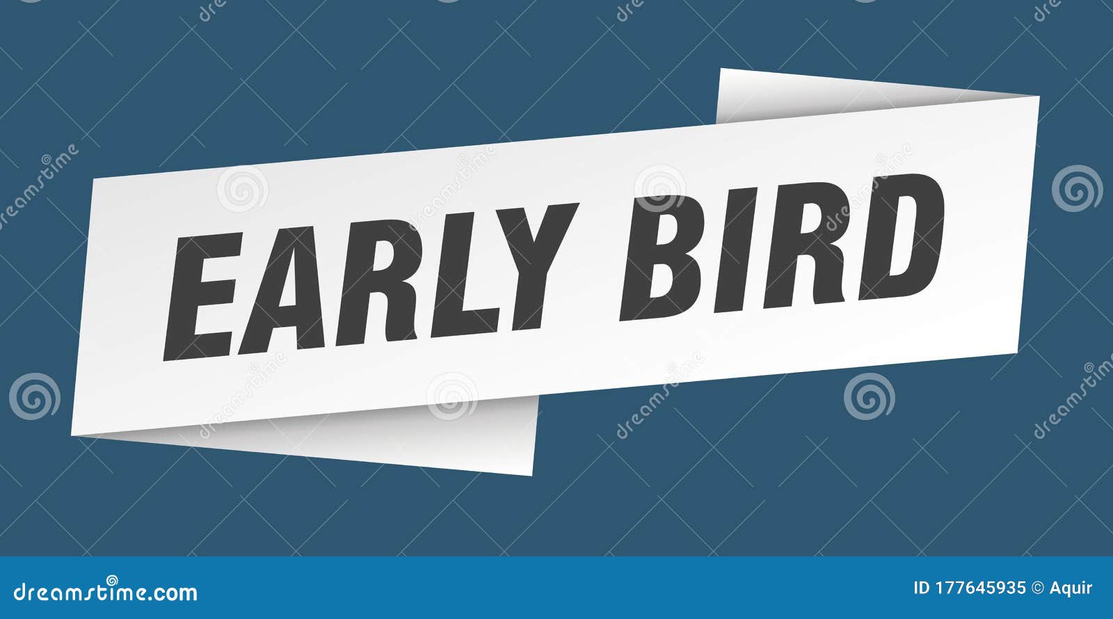 Early Bird Banner Template. Early Bird Ribbon Label Stock Vector ...