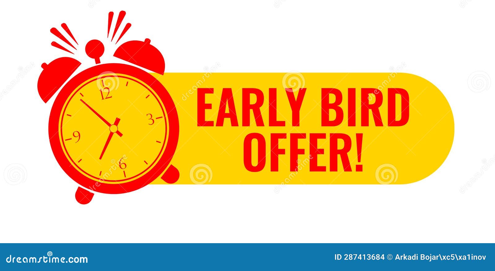 Early Bird Offer Vector Icon Stock Vector - Illustration of siren ...