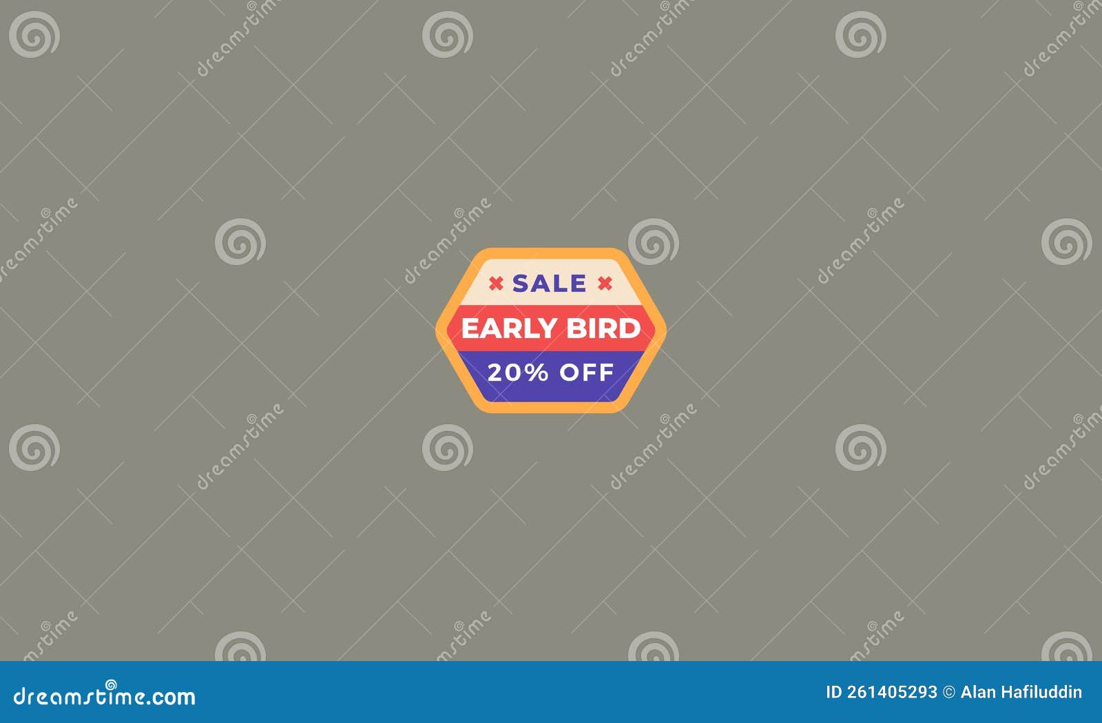 Early Bird Promo Vector Illustration Flat Design Stock Vector ...