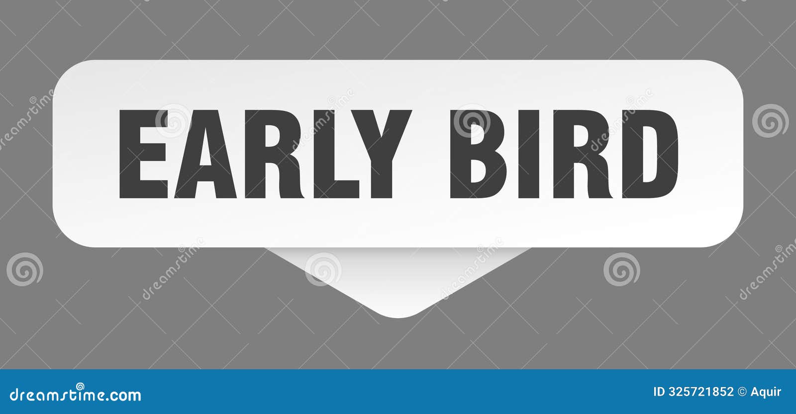 Early Bird Sticker. Early Bird Sign Isolated on Gray Background Stock ...
