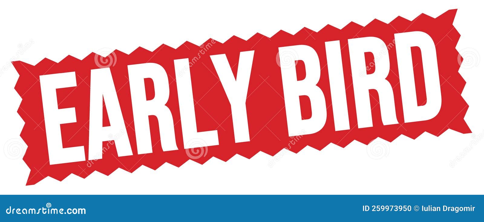 EARLY BIRD Text Written on Red Stamp Sign Stock Illustration ...