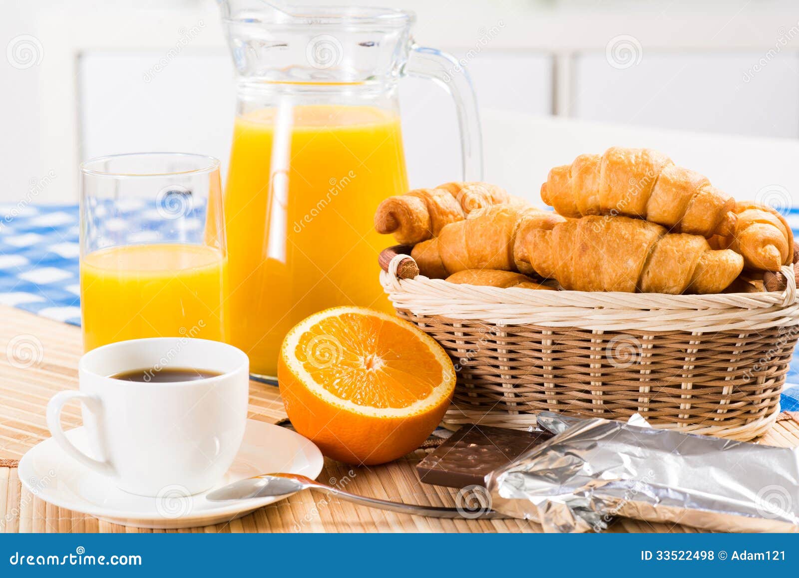 Early breakfast stock photo. Image of croissant, comfort - 33522498