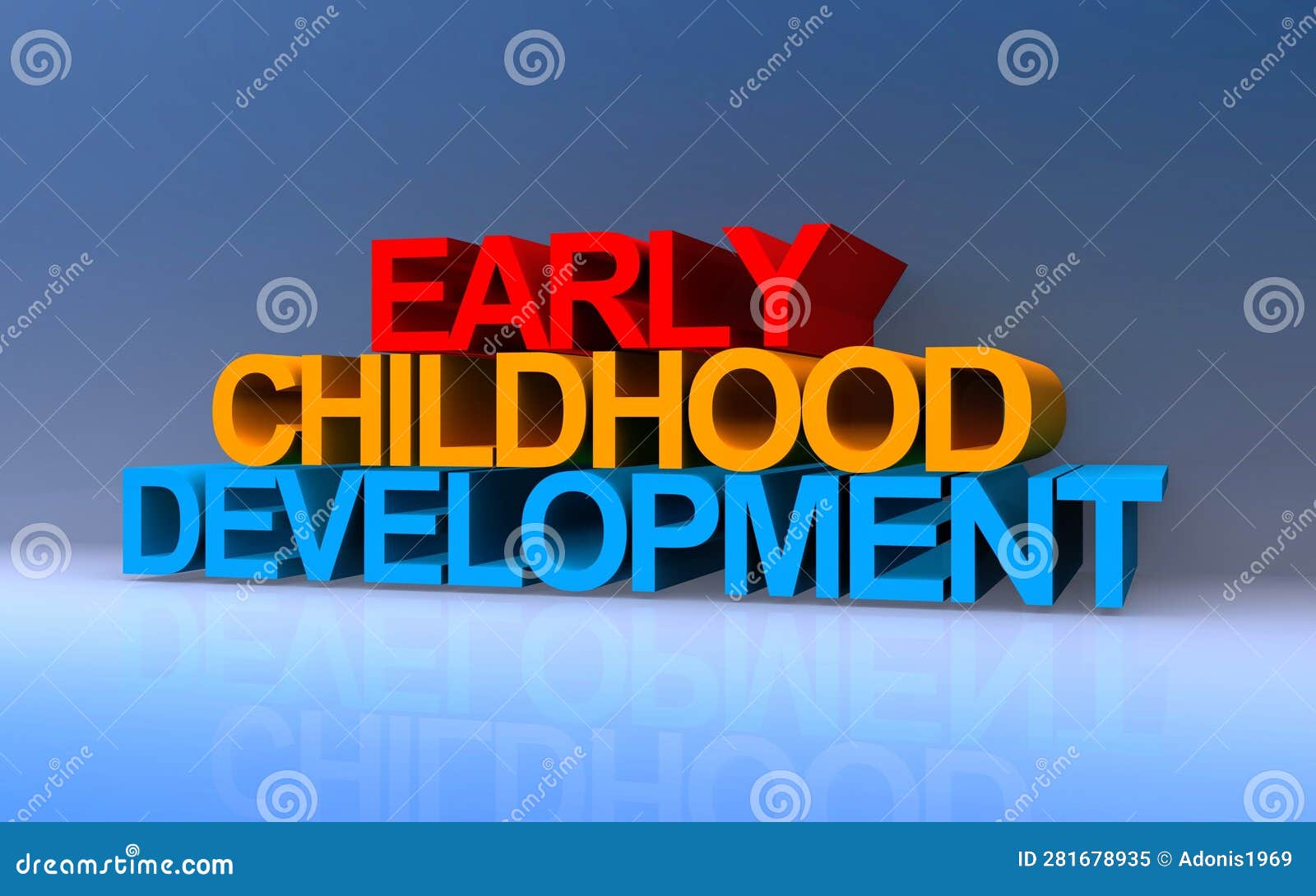 Early Childhood Development on Blue Stock Illustration - Illustration ...