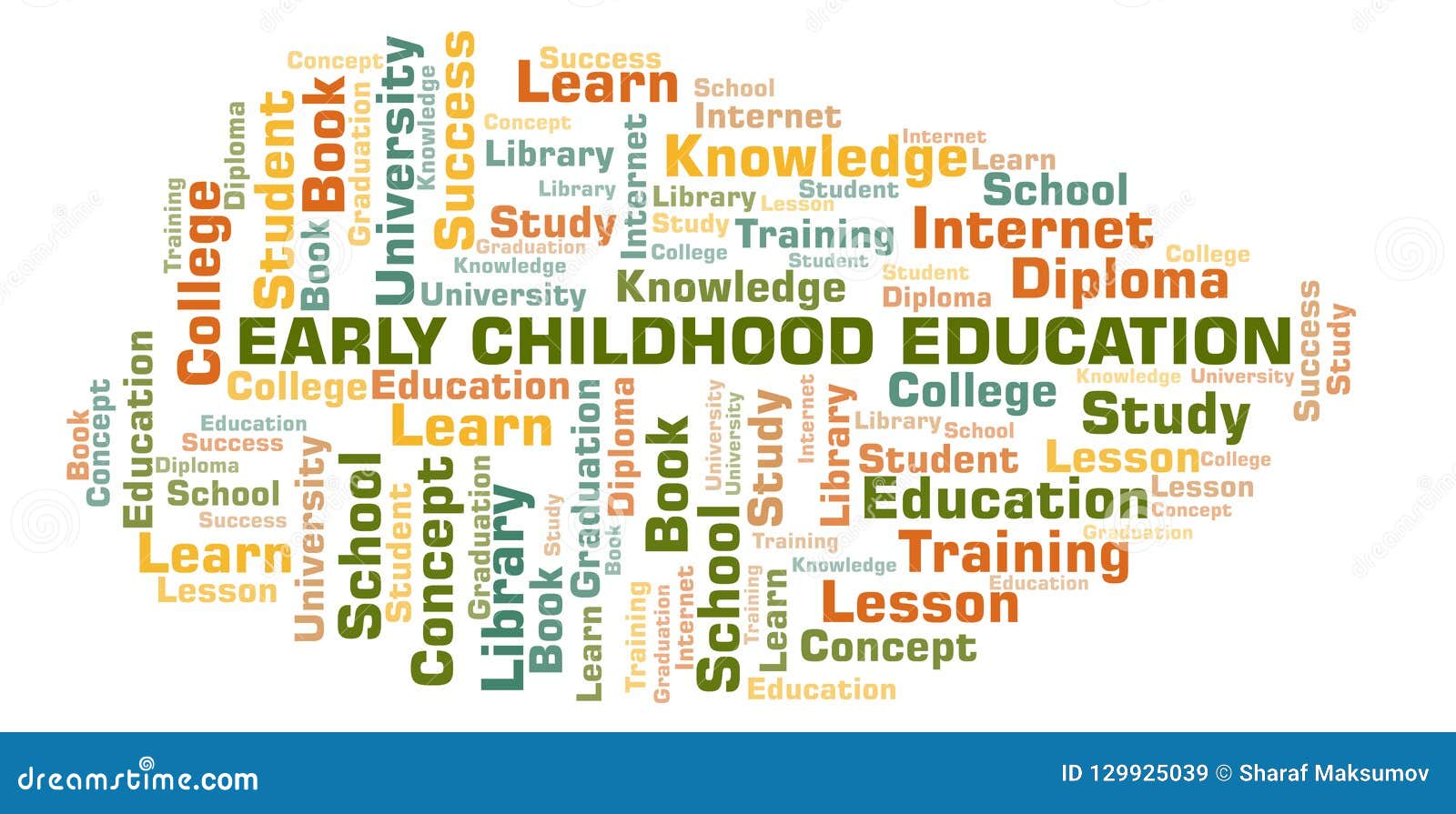 Early Childhood Education Word Cloud. Stock Illustration - Illustration ...