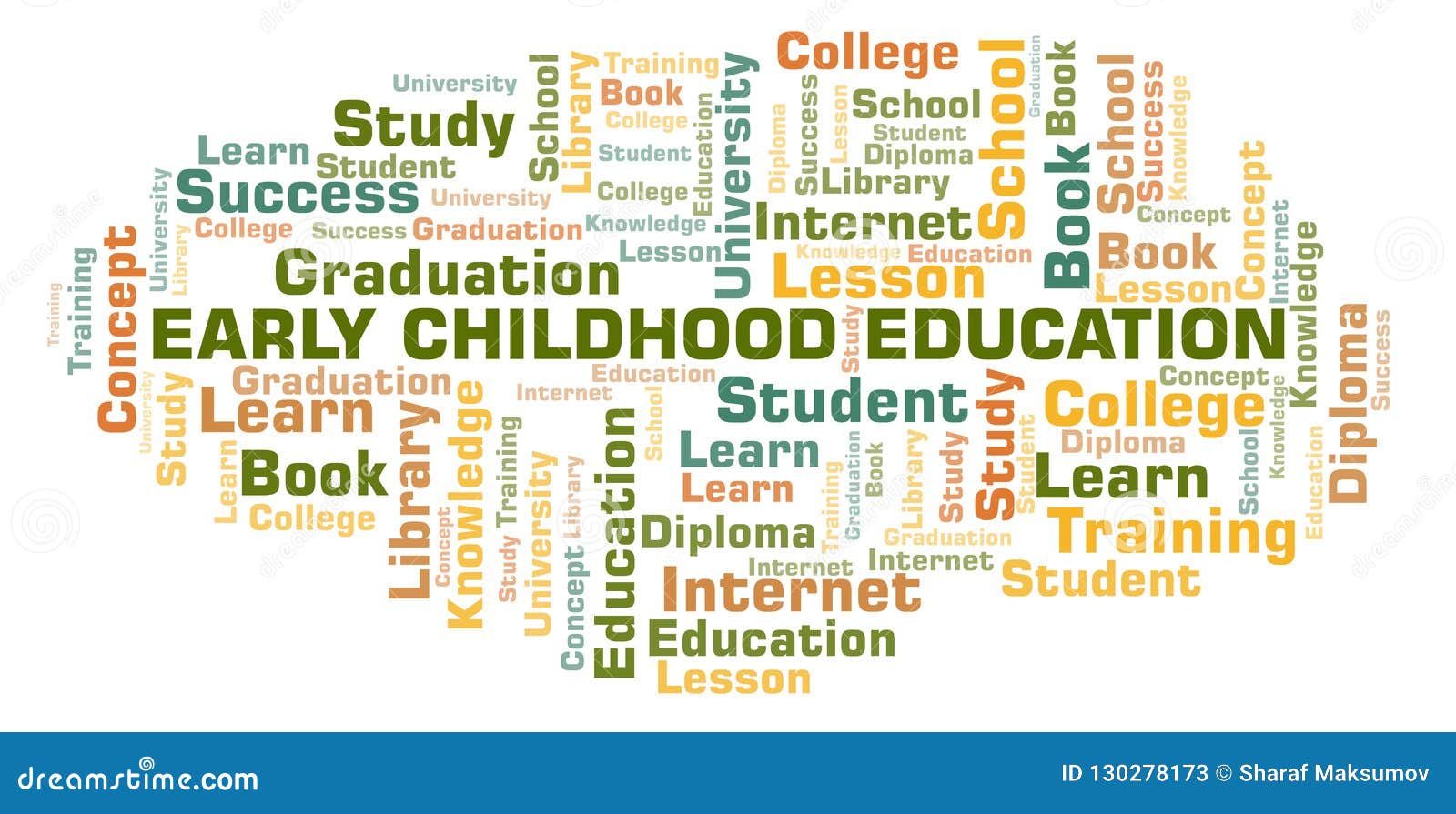 Early Childhood Education Word Cloud. Stock Illustration - Illustration ...
