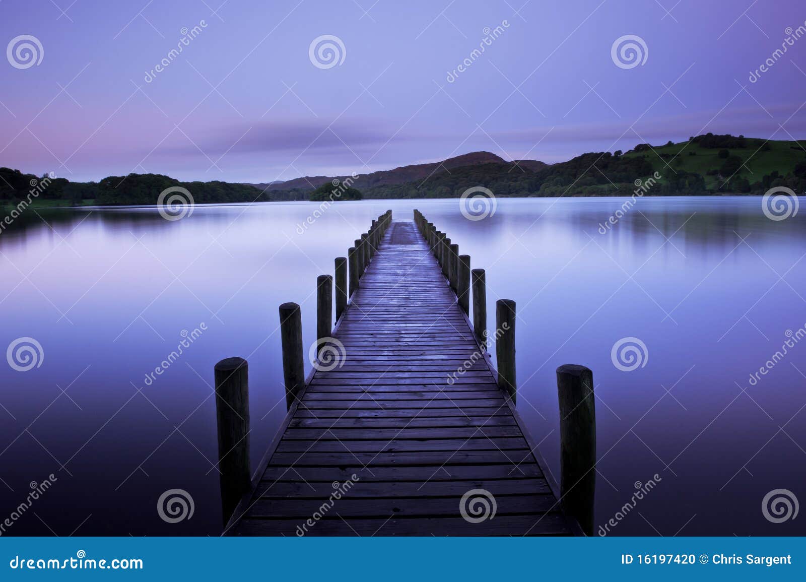 Early dawn on lake stock photo. Image of wooden, wharf - 16197420