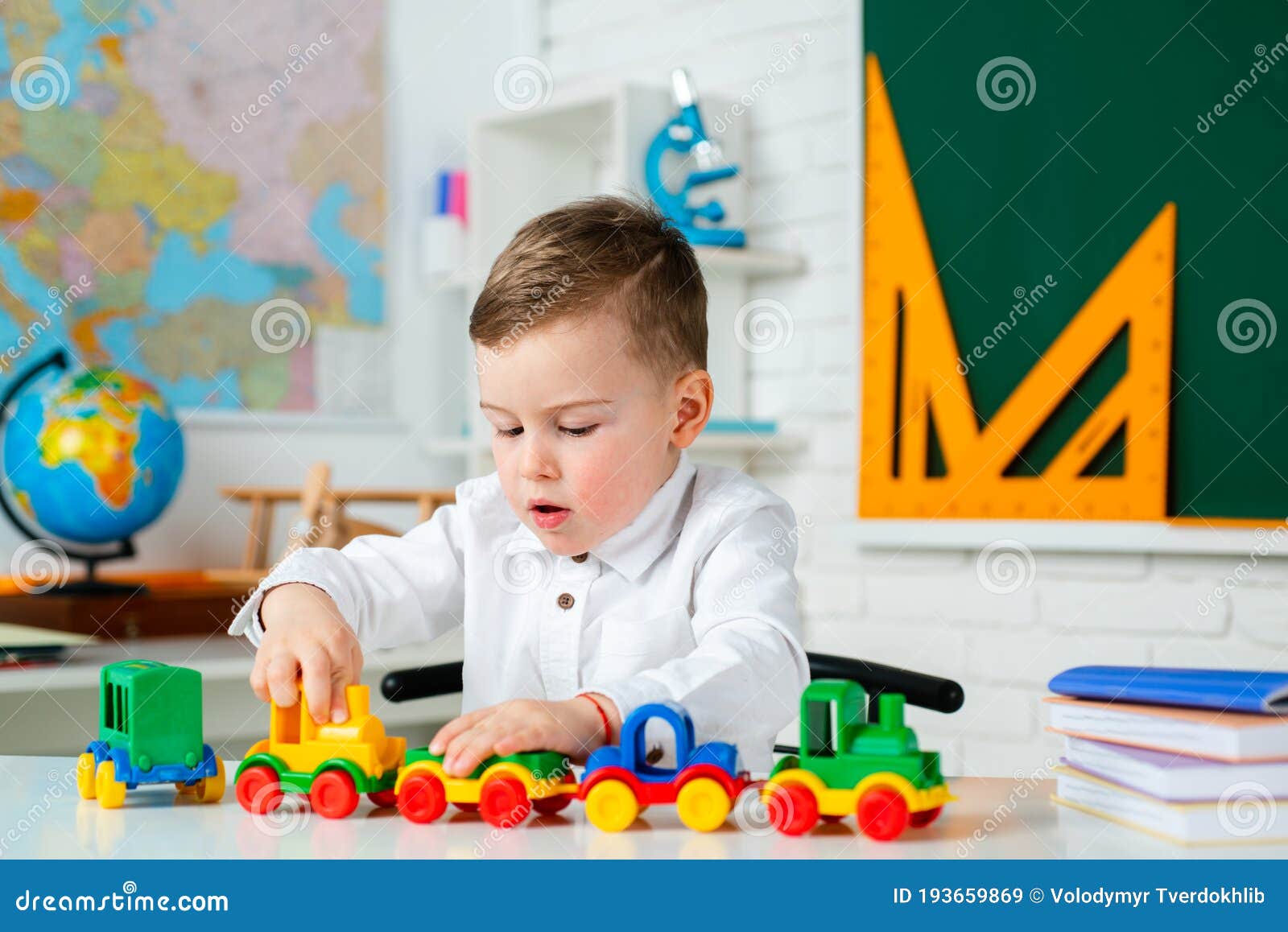 Early Development, Learning and Education of Kid. Cute Little Boy ...
