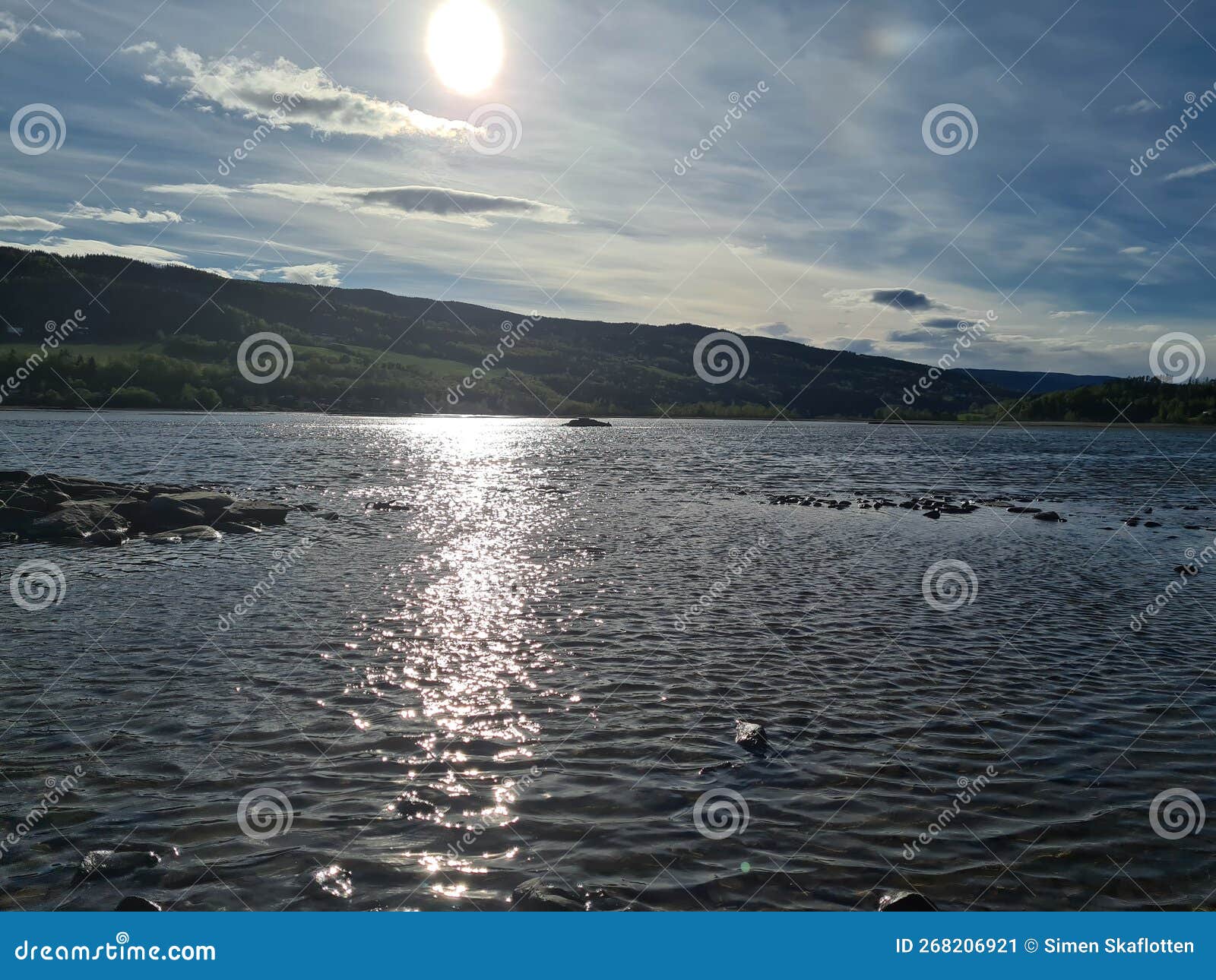 Dusk at the Lake - Lillehammer, Norway Stock Image - Image of ...