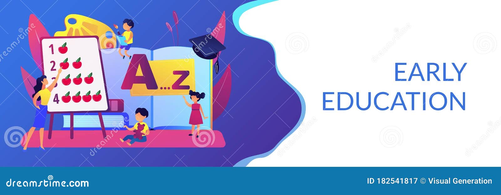 Early Education Concept Banner Header Stock Vector - Illustration of ...