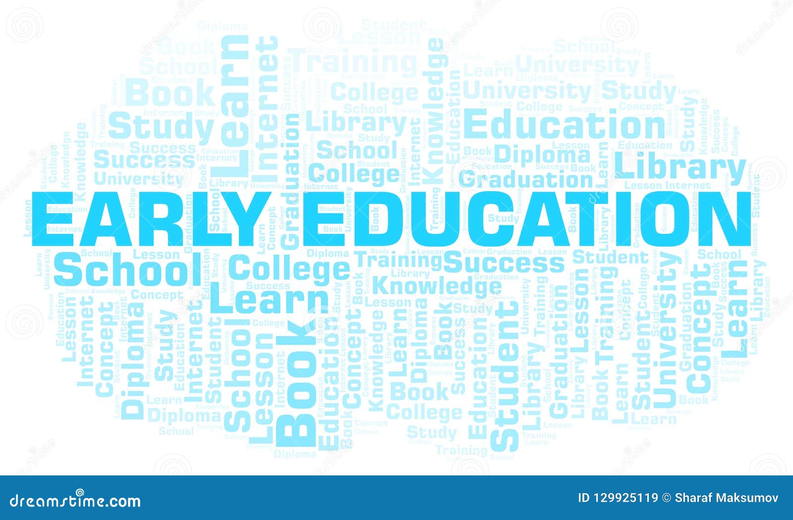 Early Education Word Cloud. Stock Illustration - Illustration of ...