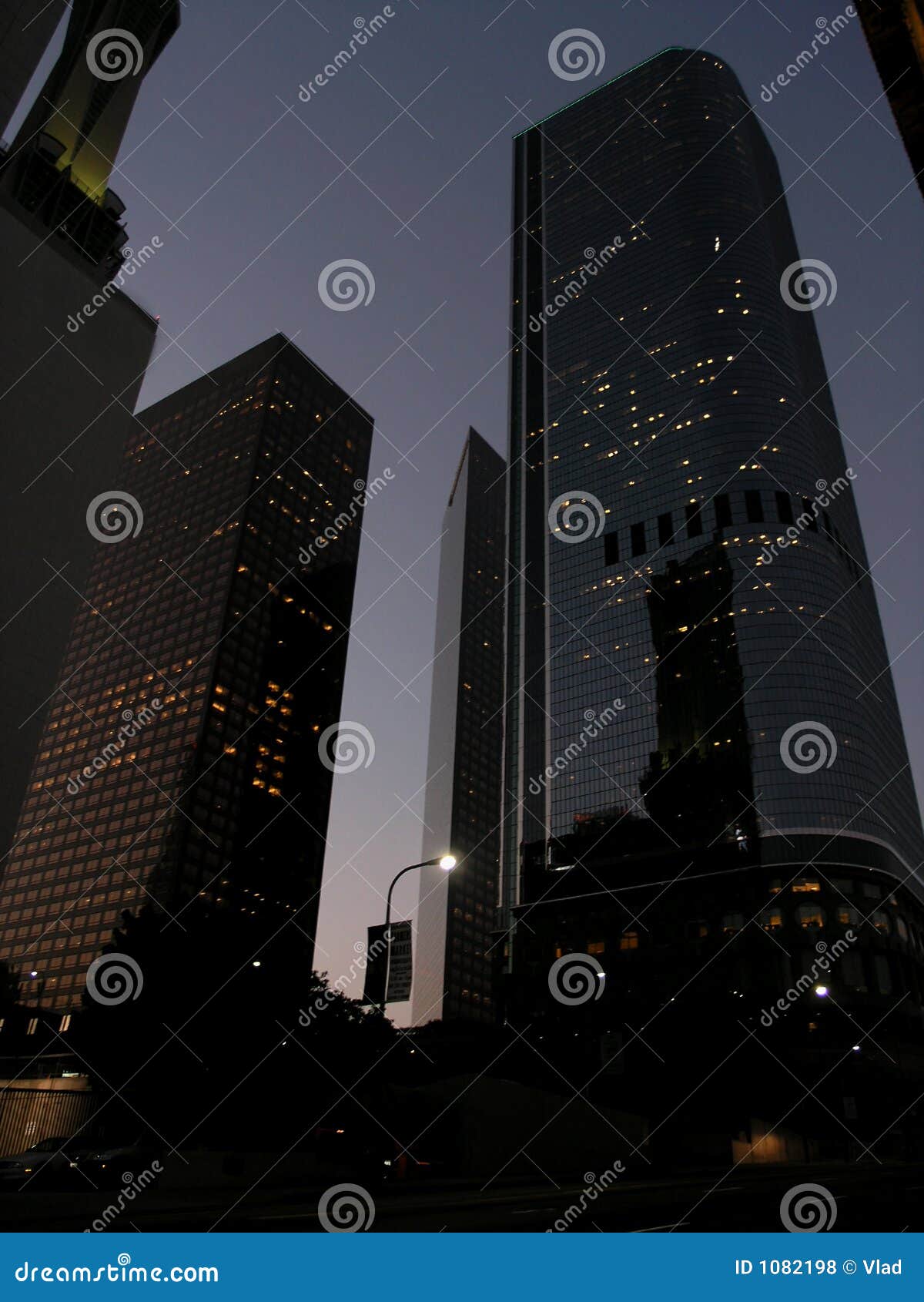 Early evening in LA. stock photo. Image of buildings, angeles - 1082198