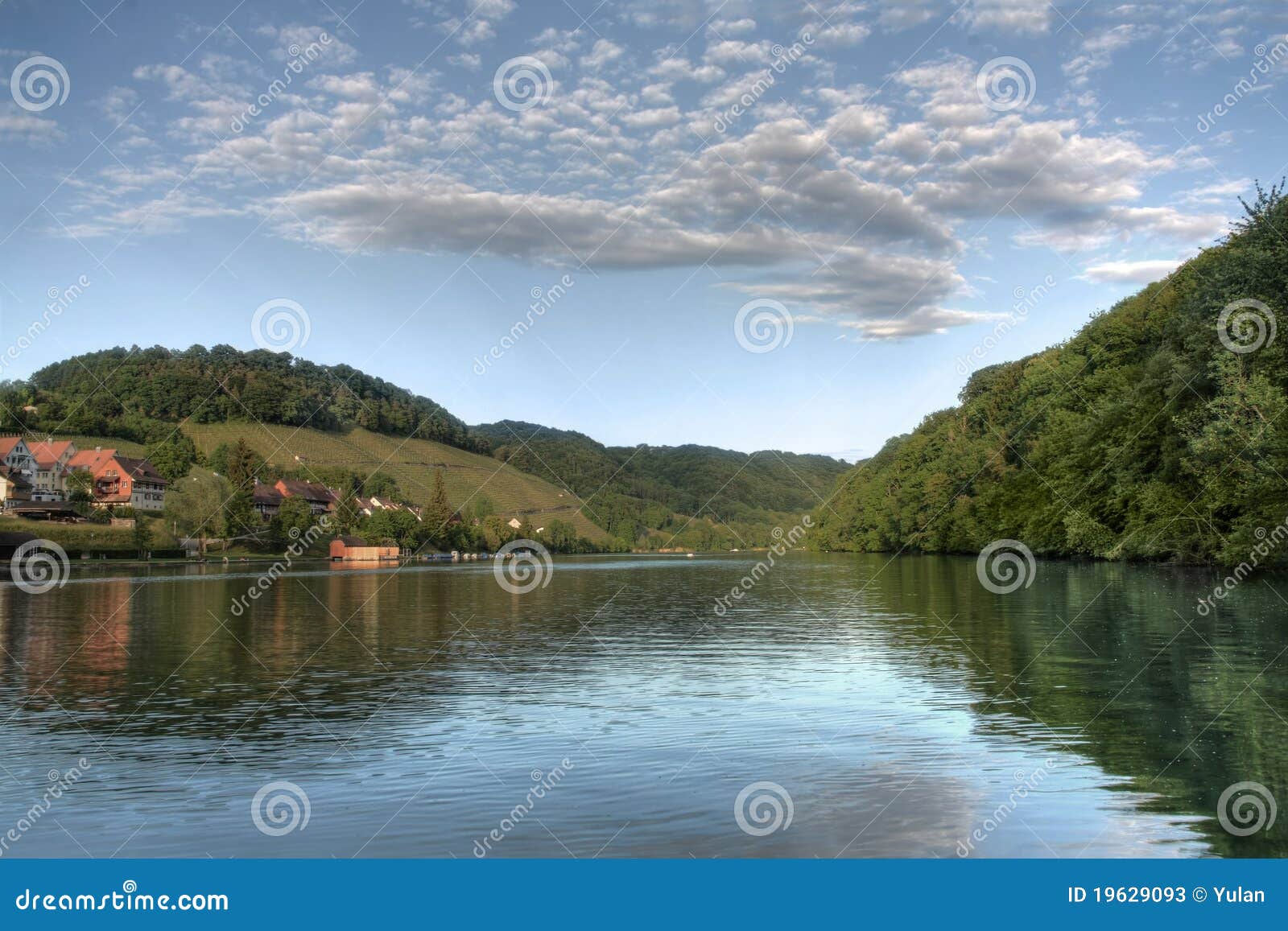 Early Evening at the River Side Stock Image - Image of riverside ...