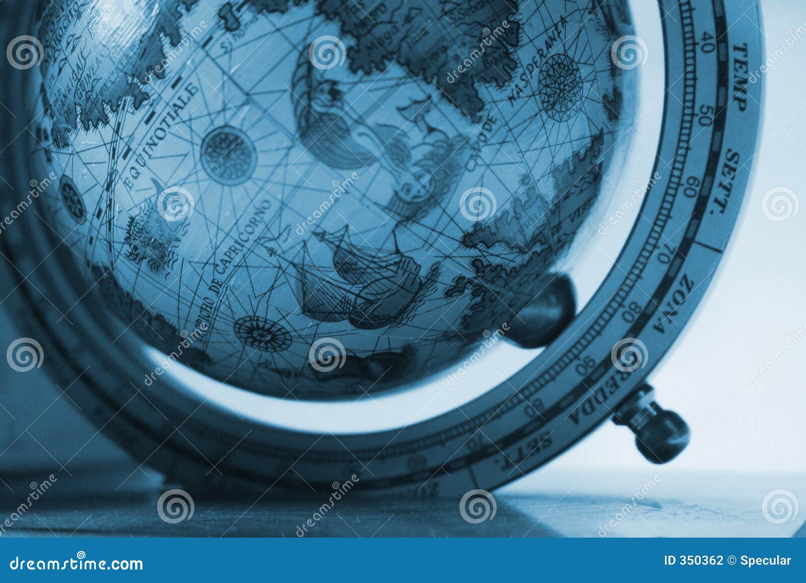 Early explorer s globe stock photo. Image of globetrotter - 350362