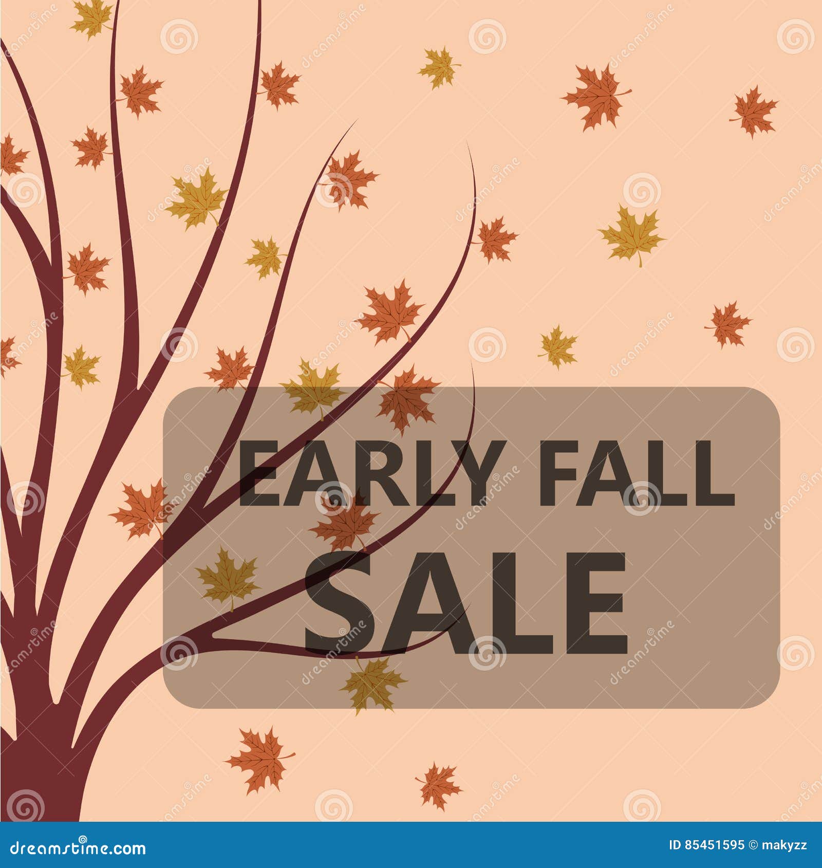 Early fall sale stock vector. Illustration of sell, fashionable - 85451595