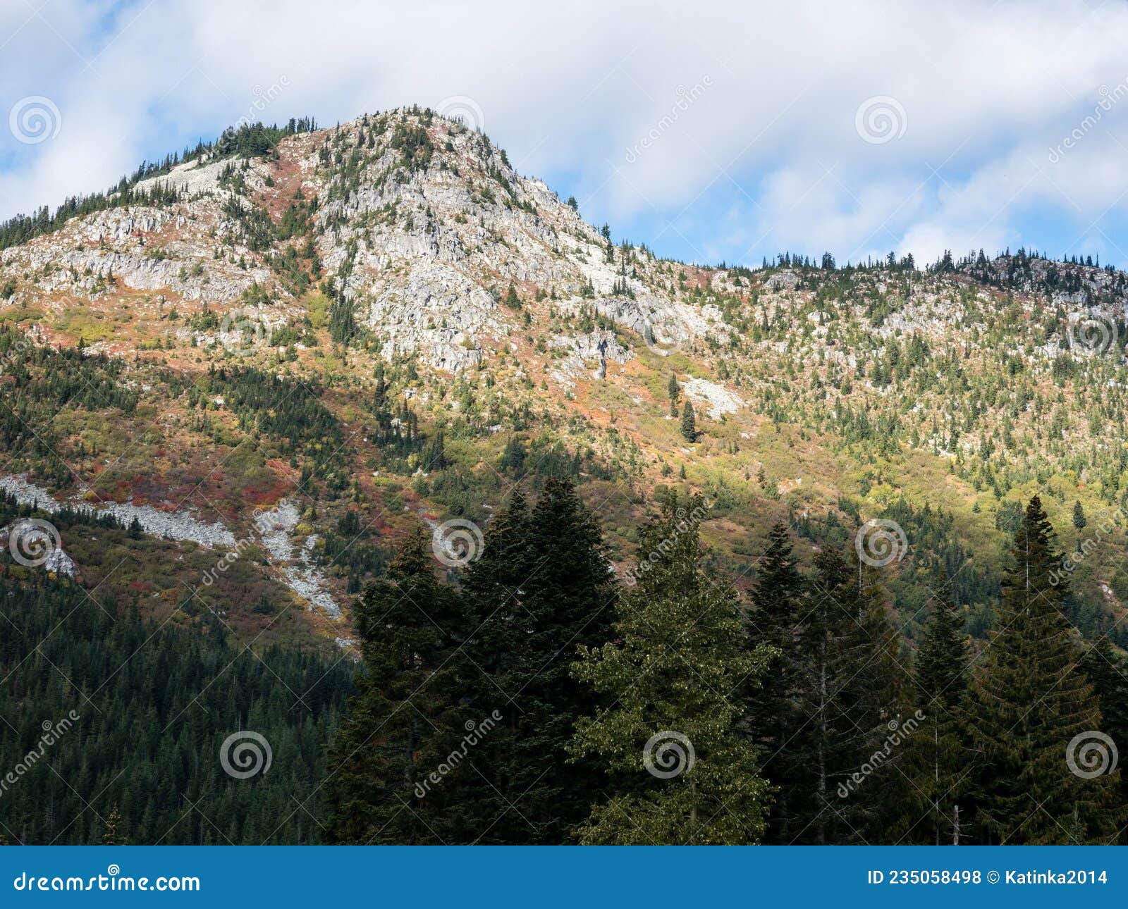 Early Fall at Stevens Pass Along US Highway 2 in Cascade Mountains ...