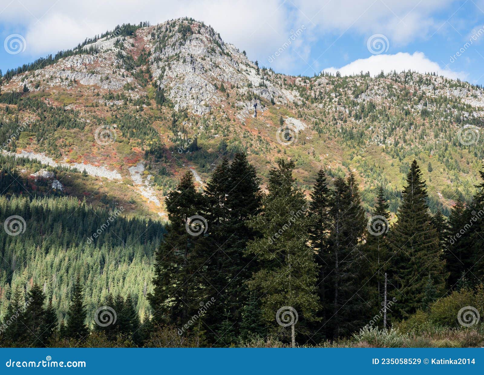 Early Fall at Stevens Pass Along US Highway 2 in Cascade Mountains ...