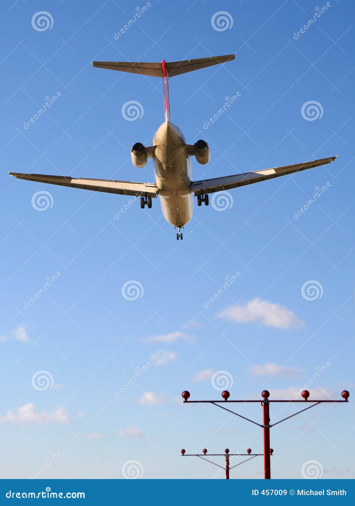 Early Flight on Final Approach Stock Image - Image of schedule, depart ...