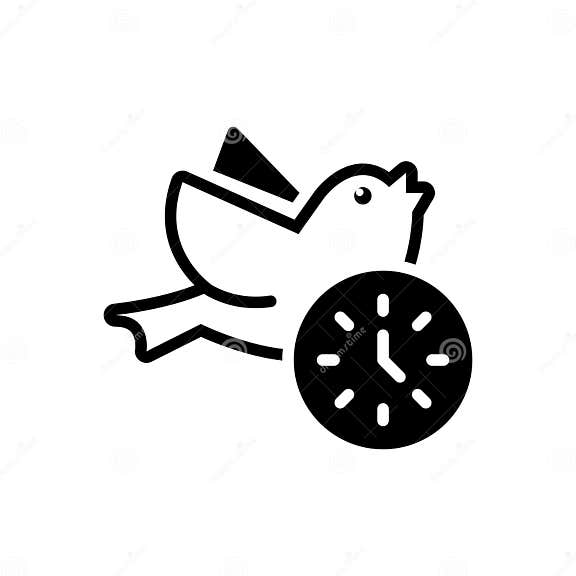 Black Solid Icon for Early, Morning and before Stock Vector ...