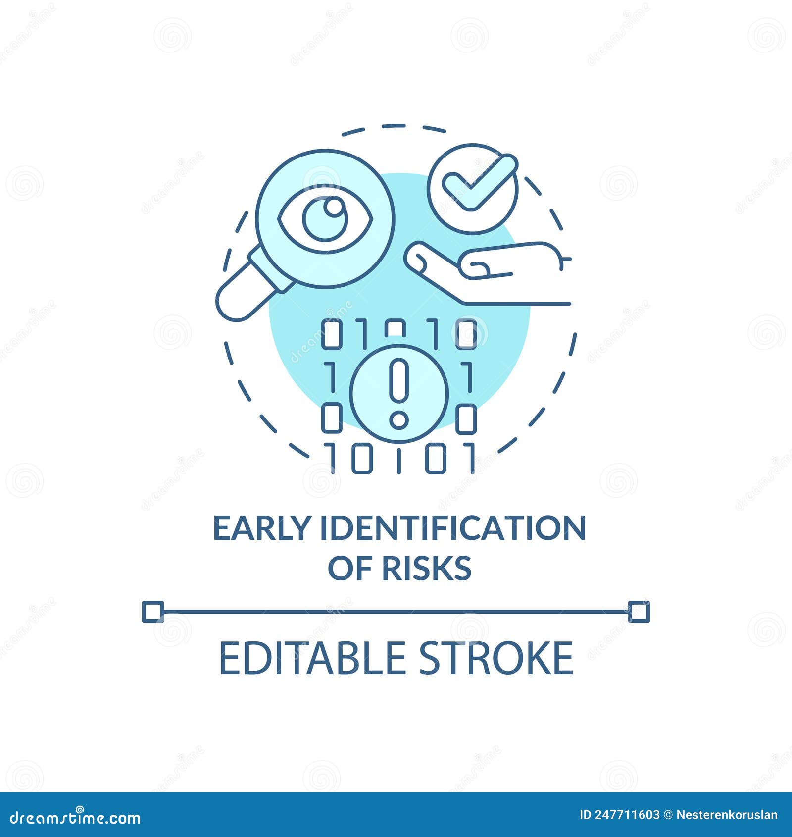 Early Identification of Risks Turquoise Concept Icon Stock Vector ... Early Identification of Risks Turquoise Concept Icon Stock Vector ...