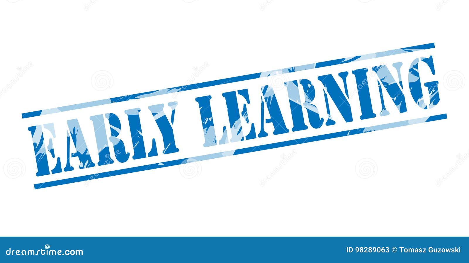 Early learning blue stamp stock illustration. Illustration of button ...