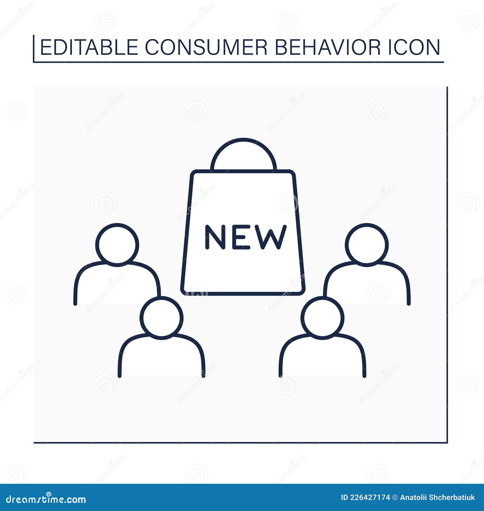 Early majority line icon stock vector. Illustration of experience ...