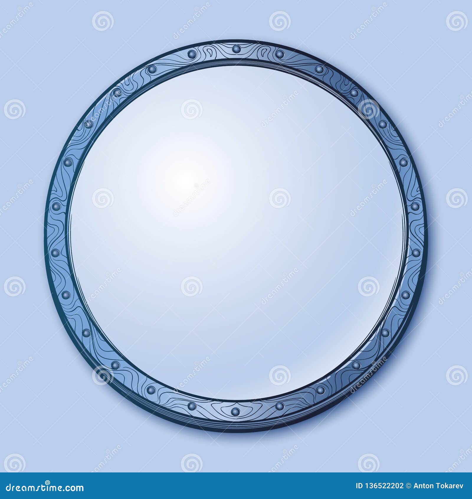 Early Medieval Circular Shield. Front View Stock Vector - Illustration ...