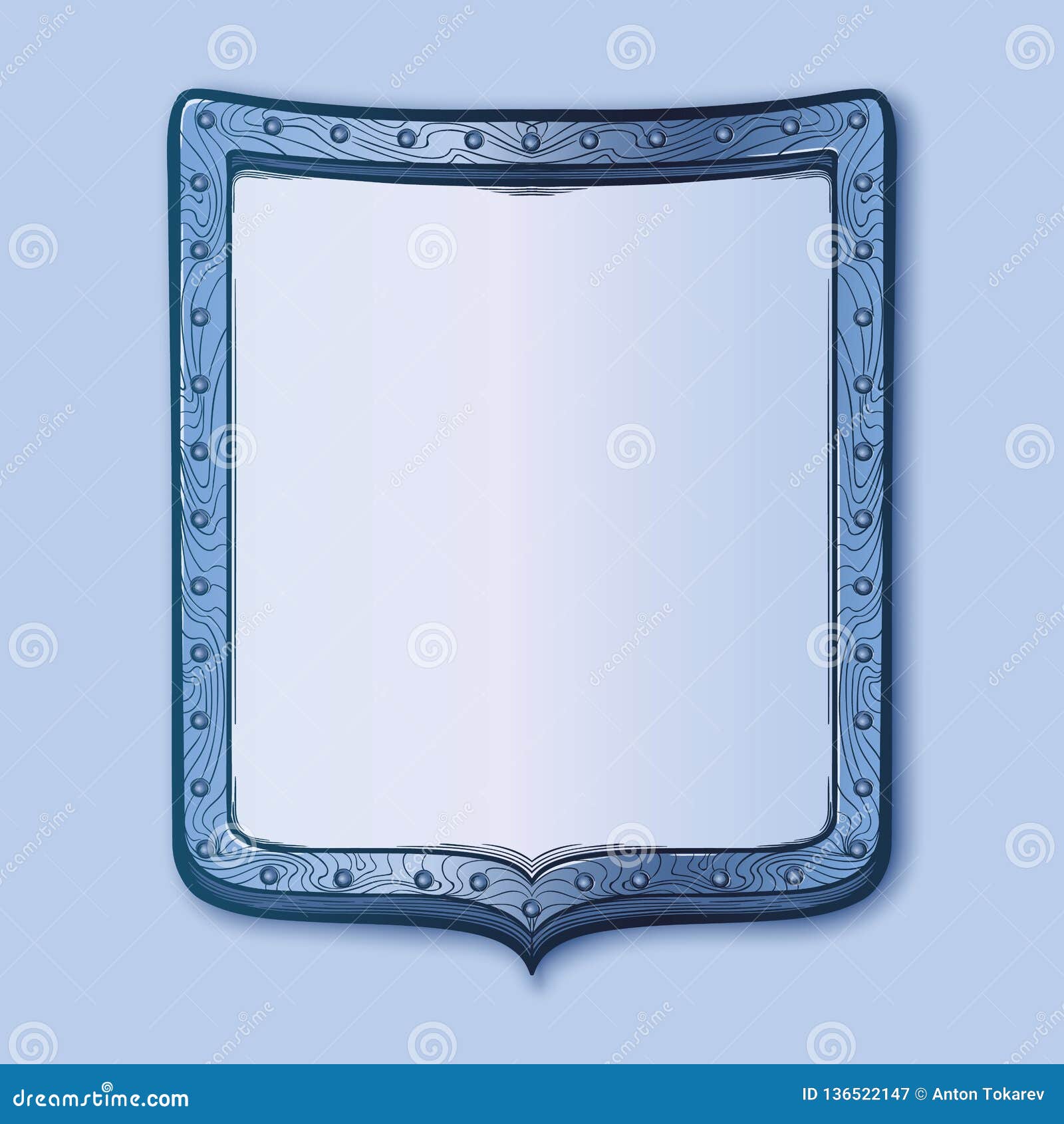 Early Medieval Rectangular or French Shield. Stock Vector ...