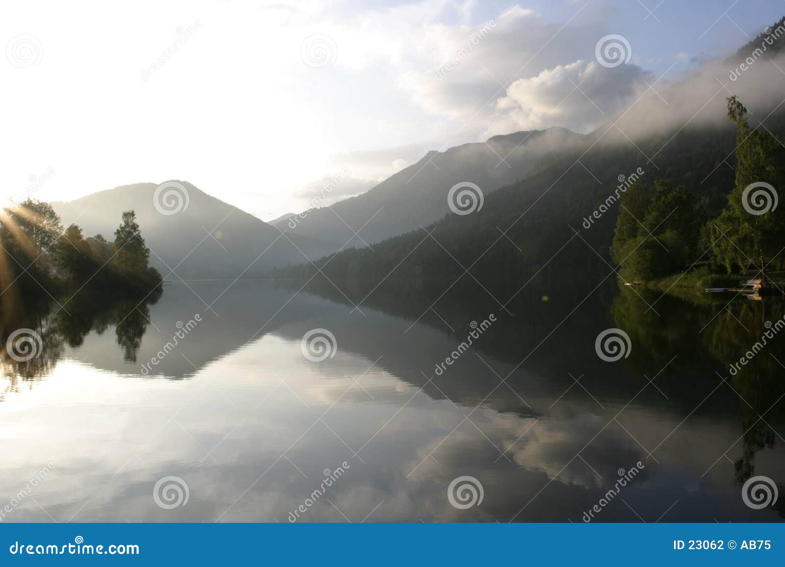 Early morning stock photo. Image of water, mointain, lake - 23062