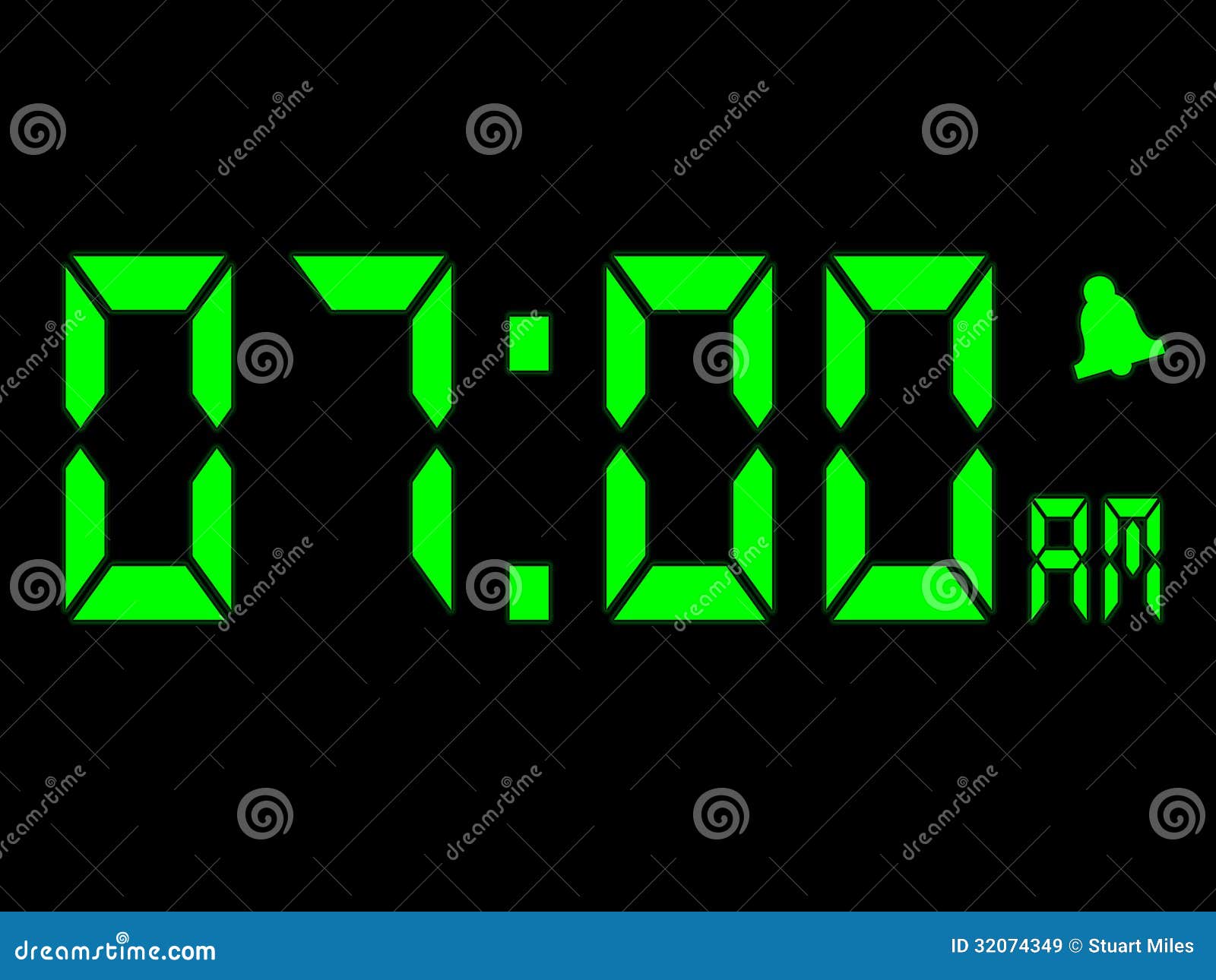 Early Morning Alarm Call at Seven am Stock Illustration - Illustration ...
