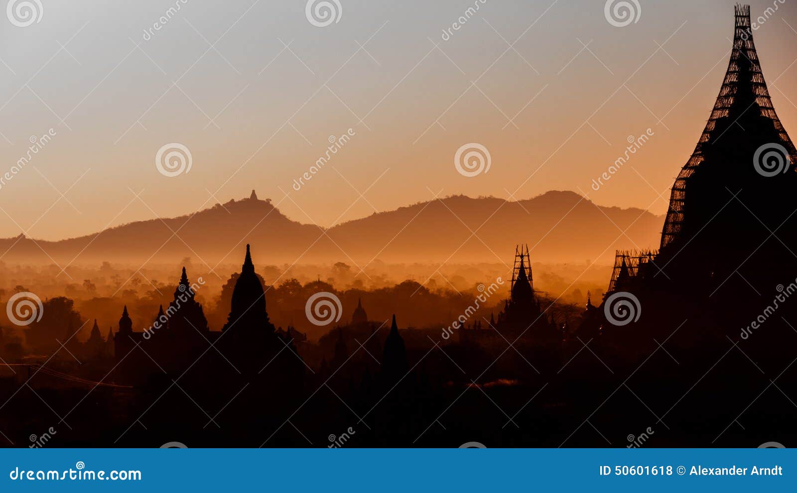 Early morning in Bagan stock photo. Image of monument - 50601618