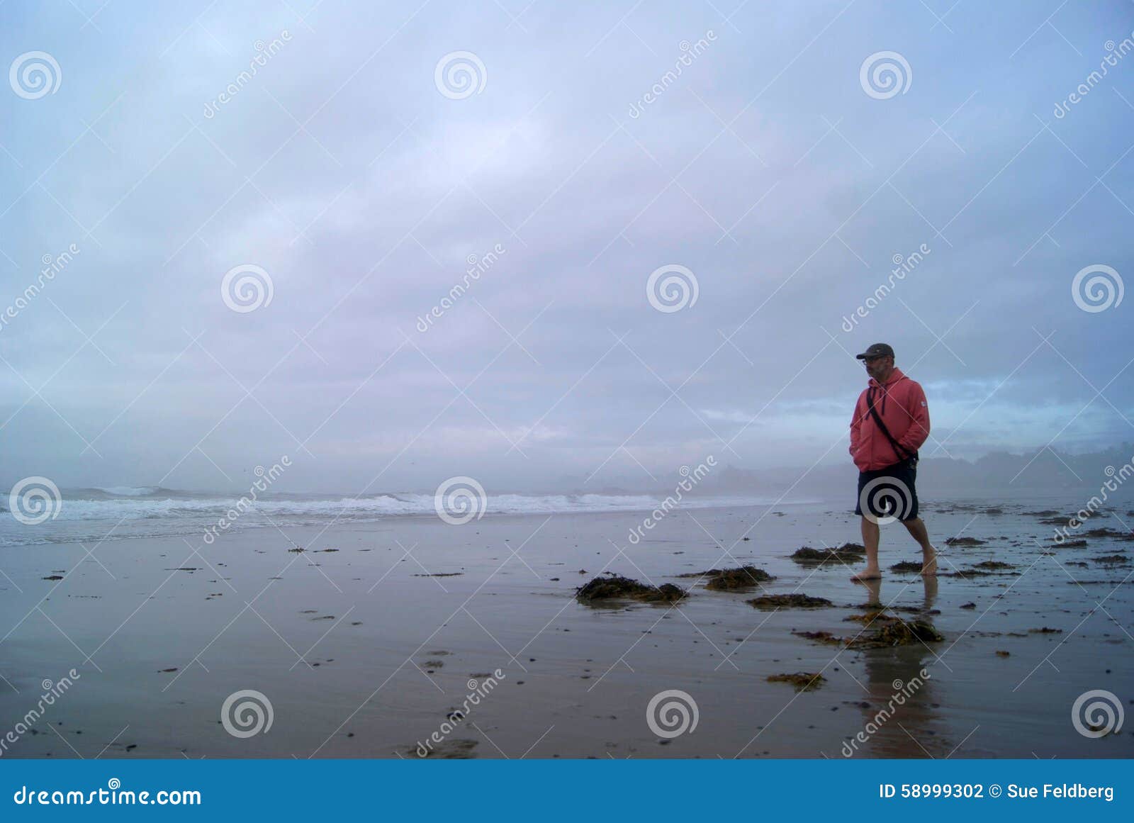 Early Morning Beach Walk stock photo. Image of leisure - 58999302