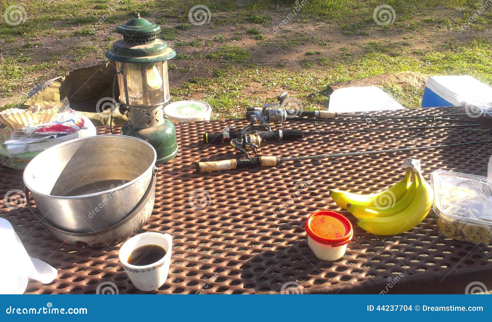 Early morning camping stock photo. Image of camping, table - 44237704