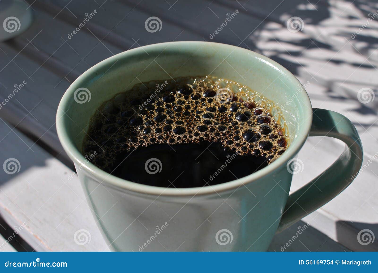 Early morning coffee stock photo. Image of outdoor, green - 56169754