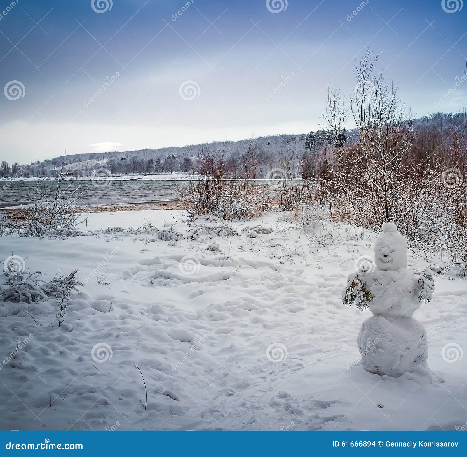 Early Morning with the First Snow. Stock Photo - Image of fluffy, snow ...