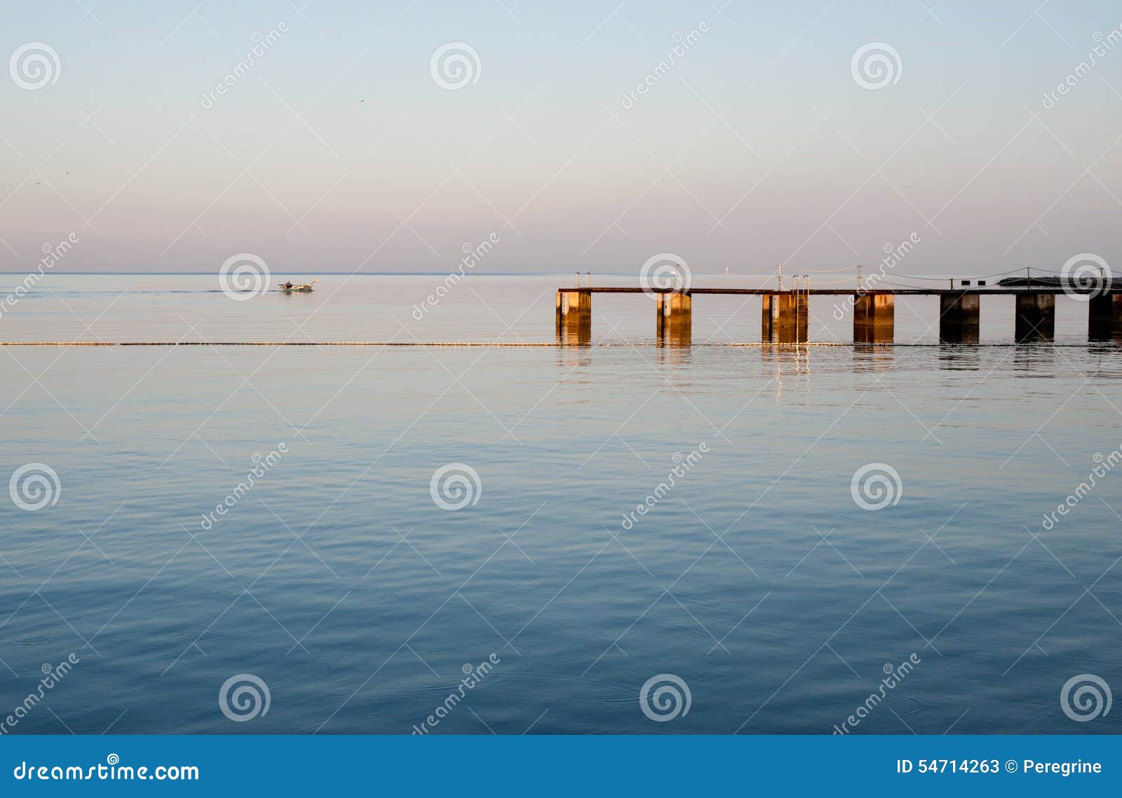Early Morning, Jetty and Boat Stock Image - Image of colour, jetty ...